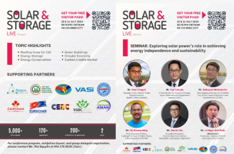 TRIỂN LÃM NĂNG LƯỢNG TƯƠNG LAI: SOLAR & STORAGE LIVE VIETNAM 2024